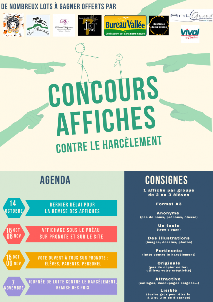Concours d’affiche contre le harcèlement – Collège Joseph Pitat